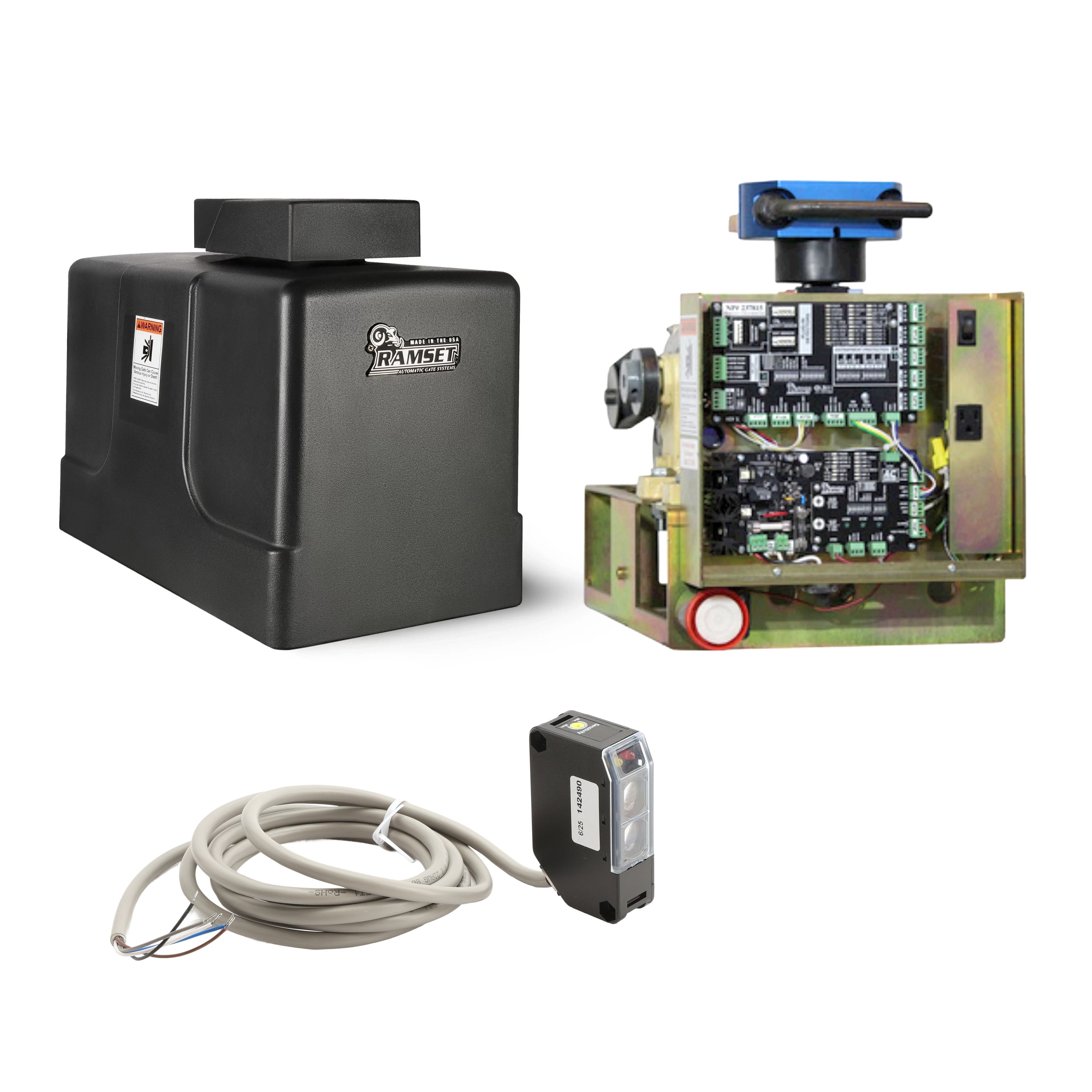Ramset 302 AC Swing Gate Opener with Photo Eye (UL Rated, 800 lbs, 20 ...